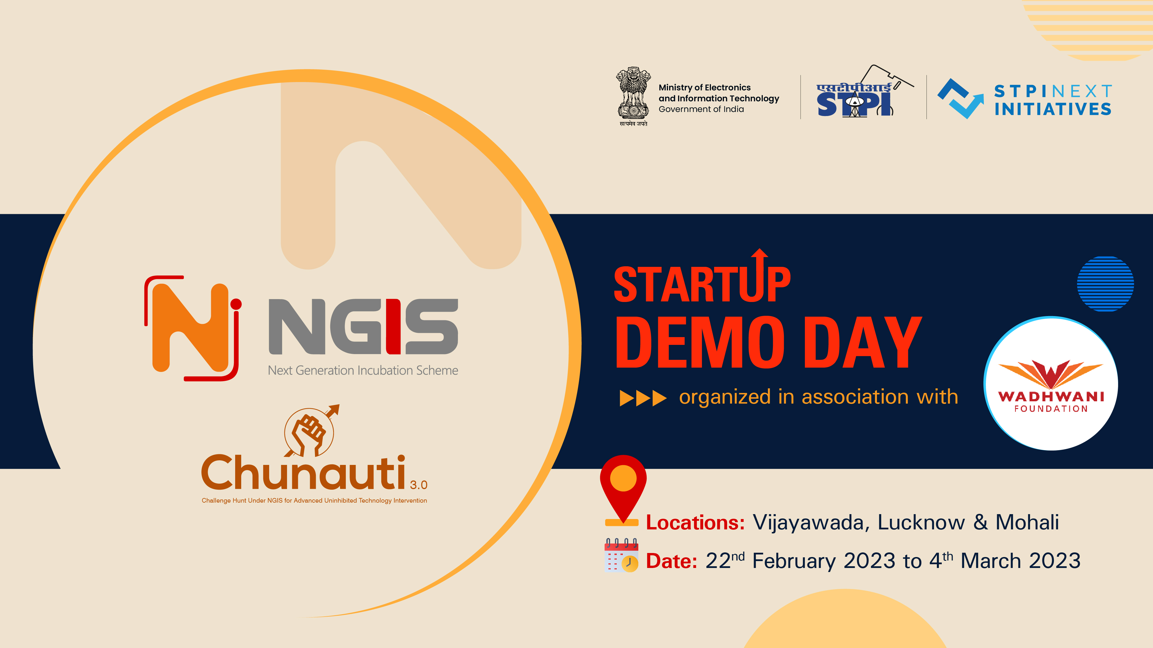 STARTUP DEMO DAY-Vijayawada, Lucknow, & Mohali – NGIS