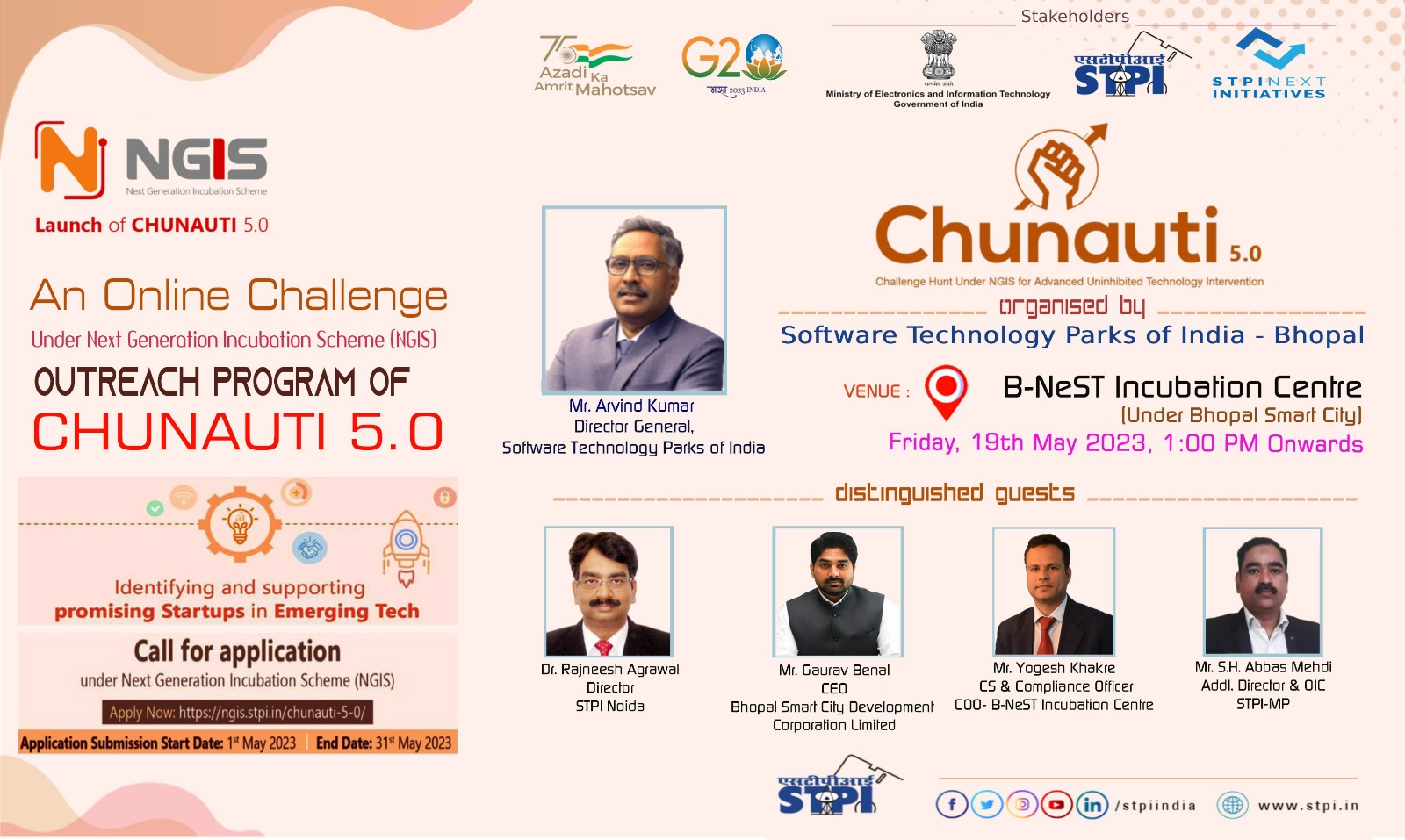 OUTREACH SESSION ON NGIS & CHUNAUTI 5.0 – Bhopal – NGIS
