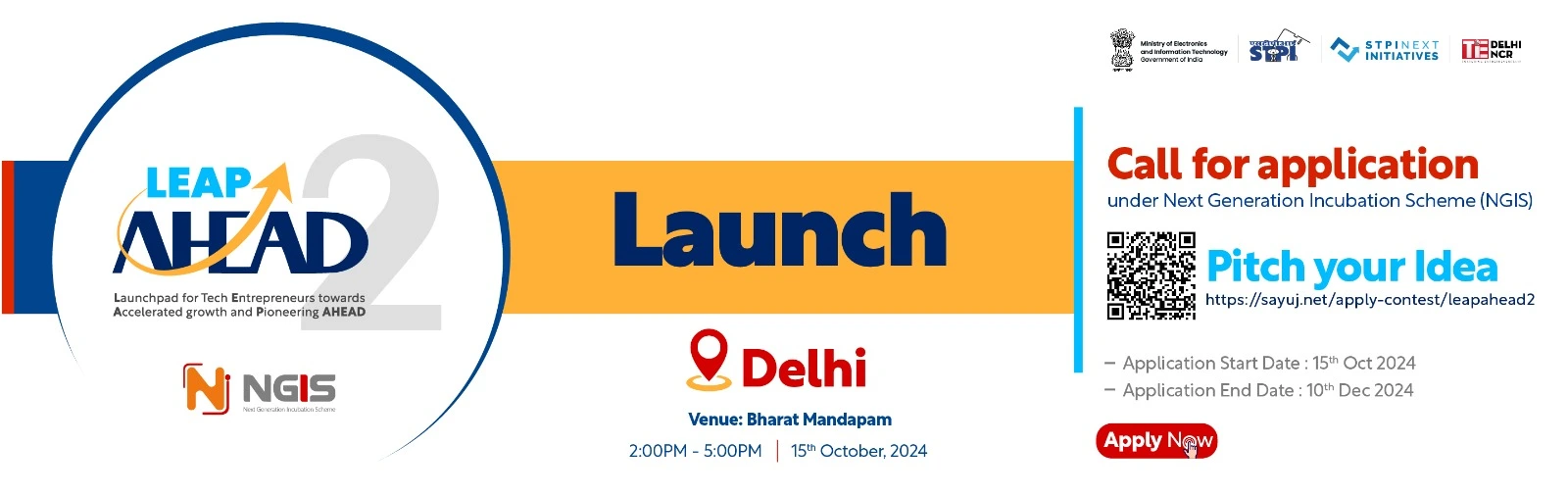 LEAP AHEAD 2nd EDITION STARTUP SUMMIT – NEW DELHI(LAUNCH) – NGIS